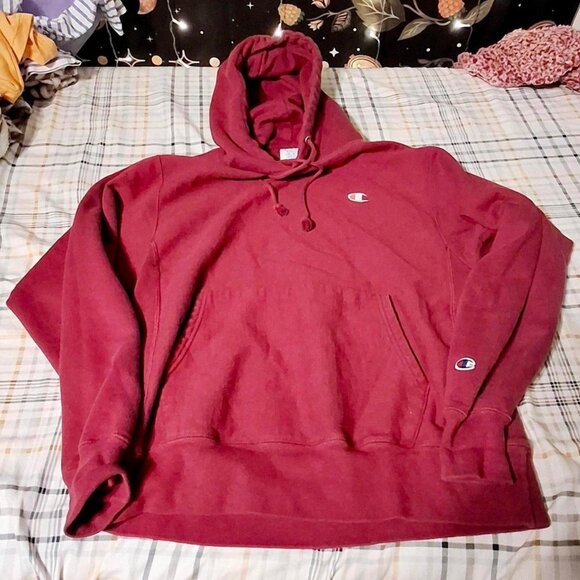 Champion | Tops | Red Champion Hoodie | Poshmark